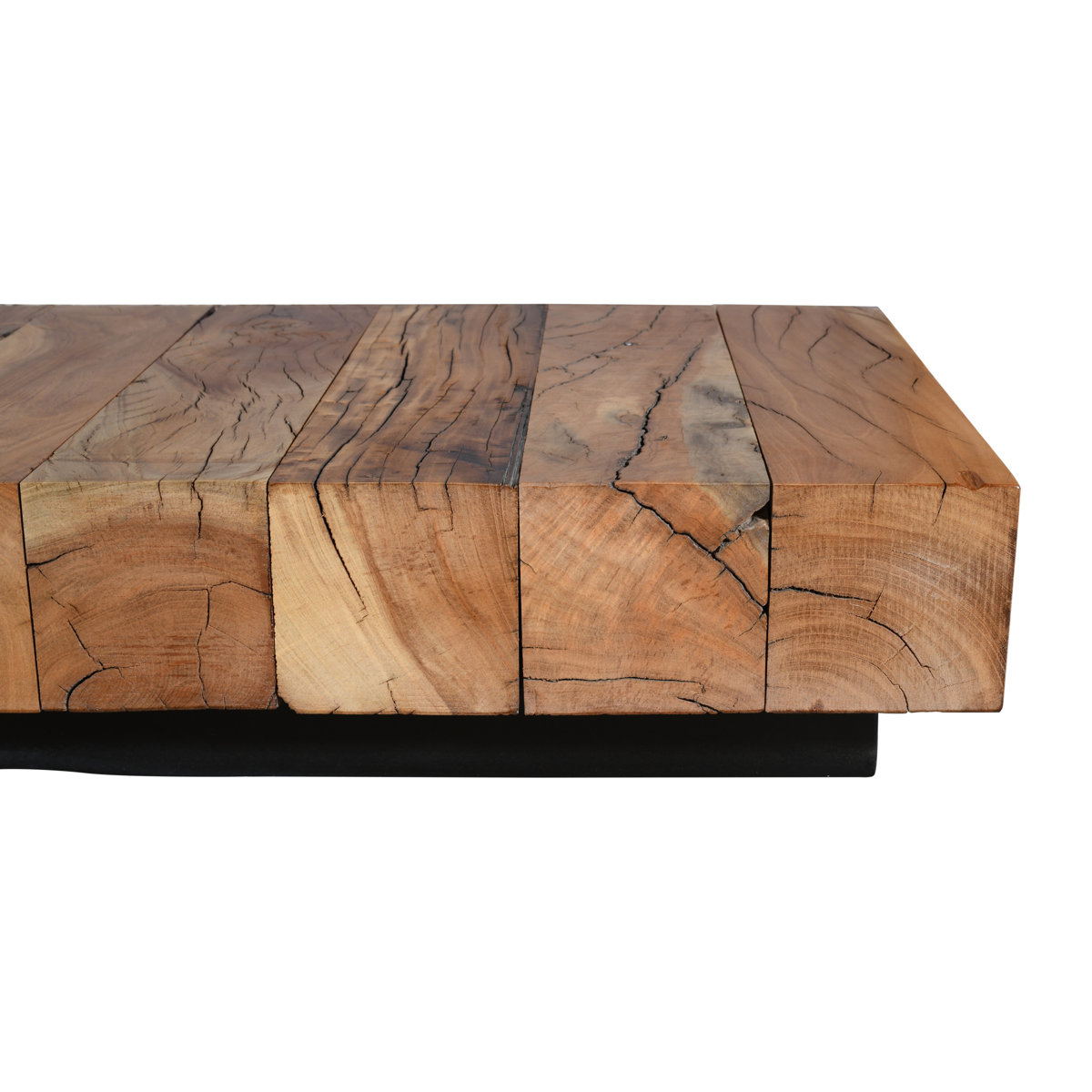 Loon Peak® Caid Solid Wood Beam Coffee Table & Reviews | Wayfair
